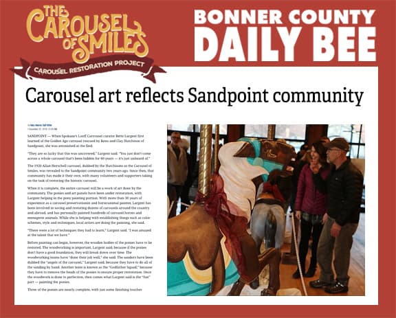 The Daily Bee: Carousel art reflects Sandpoint community - The Carousel ...